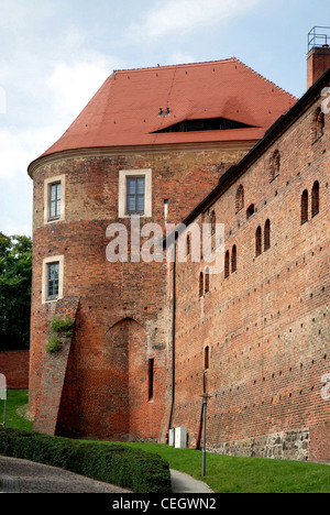 Castle wall, Eisenhardt Castle, Bad Belzig, Brandenburg, Germany Stock ...