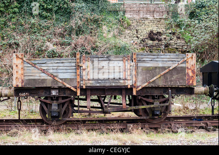 Railway tracks and old freight carriages Stock Photo - Alamy