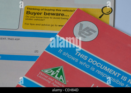 v5c car registration certificate document log book owner ownership proof UK england agency ...