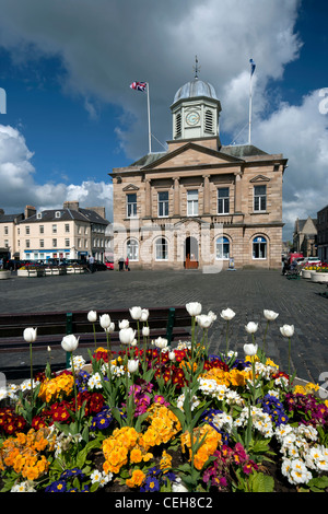 Kelso Town Hall Georgian architecture 1815 Scotland UK Borders River ...