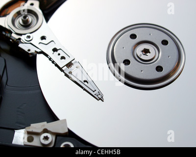 Detail of a magnetic computer hard disk Stock Photo - Alamy