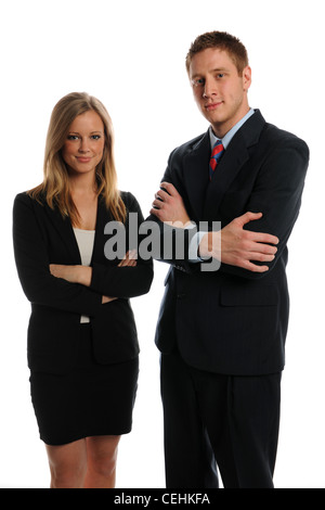 Business partners isolated on white Stock Photo - Alamy