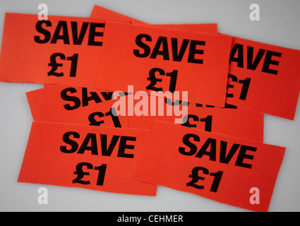 end of aisle special offers in a uk tesco supermarket Stock Photo - Alamy