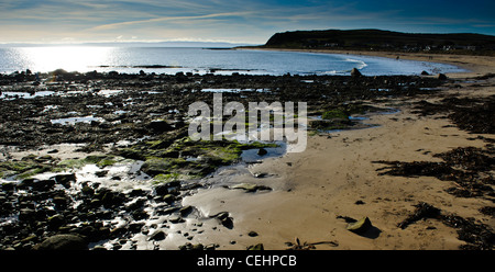 The village of Shandwick, Shandwick Bay, Cromarty Firth, Easter Ross ...