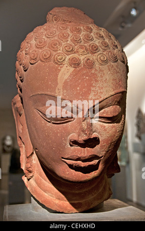'Head of a Statue of Buddha'. India. Mathura, Late 2nd century ...
