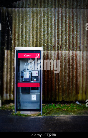 BT phone box with piper logo surrounded by cow parsley Stock Photo - Alamy