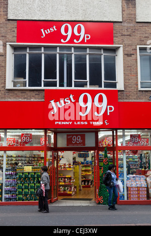 99 pence shop Stock Photo - Alamy