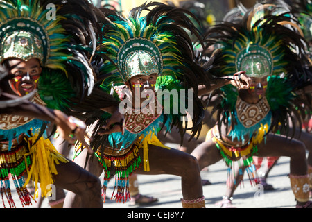 Tribal Dancing, Dinagyang Festival, Iloilo City, Panay Island, The ...