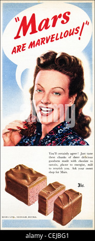 1948 British advertisement for Mars Bar Stock Photo - Alamy