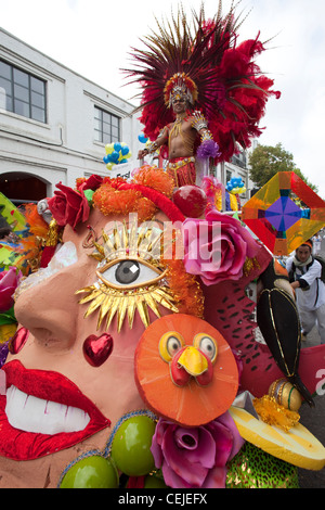 England, London, Decorated Float in Notting Hill Carnival Stock Photo ...
