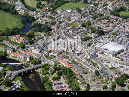 aerial view of Wetherby town centre and the A1(M Stock Photo - Alamy