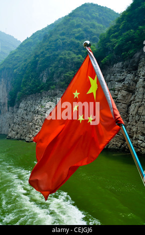 Chinese national flag flying from a pole Stock Photo - Alamy
