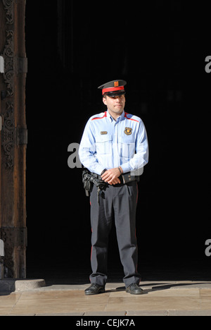 a spanish policeman in barcelona,spain Stock Photo - Alamy