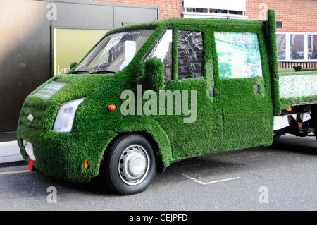 van covered in artificial grass Stock Photo - Alamy