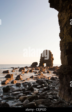 A sea cave on the North East coast at Whitburn between Newcastle and ...
