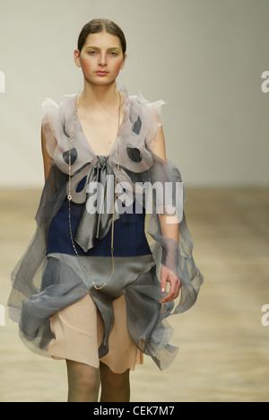 Gibo London Autumn Winter Model wearing large white floppy hat large ...
