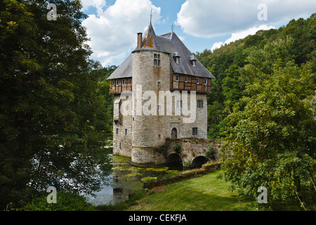 13th Century keep of Castle Carondelet at Crupet in the Belgian ...