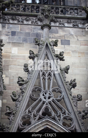 Germany, Cologne, Cologne Cathedral, North Facade, Portal of Michael ...