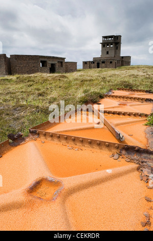 Wartime signal station at Stanger Head, Isle of Flotta, Orkney Stock ...