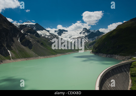 Kaprun Dam, lake and Alps in Austria Stock Photo - Alamy
