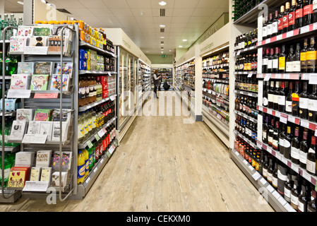 Interior of Waitrose supermarket shop store, Ipswich, Suffolk, England ...