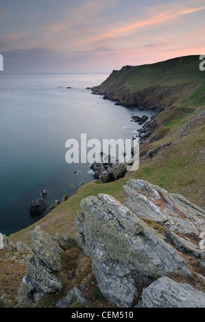 Rocks jut out from the water of the Black Sea, the marine landscape ...