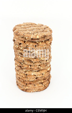 A stack of crispbread Stock Photo - Alamy