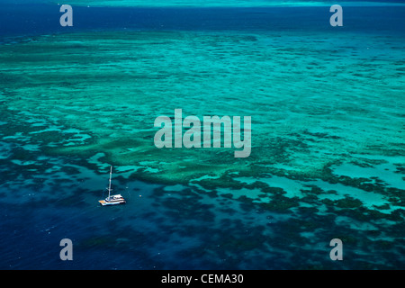 Aerial view of Arlington Reef, near Cairns. Great Barrier Reef Marine ...