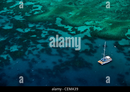 Aerial view of Arlington Reef, near Cairns. Great Barrier Reef Marine ...