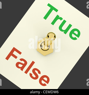 Right Switch On Showing Correct Or True Answers Stock Photo - Alamy