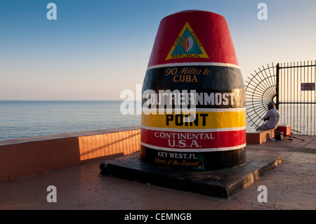 USA Southernmost Point Monument and Key West Tourist Attraction Stock ...