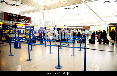 Ryanair check in at Stansted Airport, England UK Stock Photo - Alamy