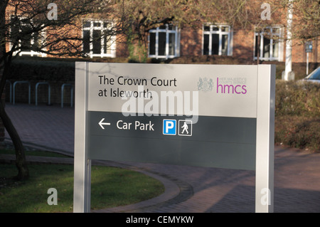 Entrance of Isleworth Crown Court, Ridgeway Road Isleworth, Middlesex ...