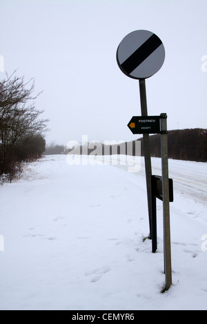 Road signs and snowscape Stock Photo - Alamy