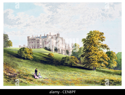 Lambton Castle., County Durham, England. Stately home in the style of a ...