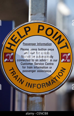 Passenger help point at a station for assistance or reporting an ...