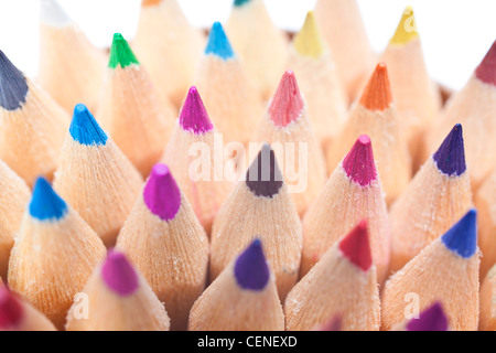 Macro of colorful pencils Stock Photo - Alamy