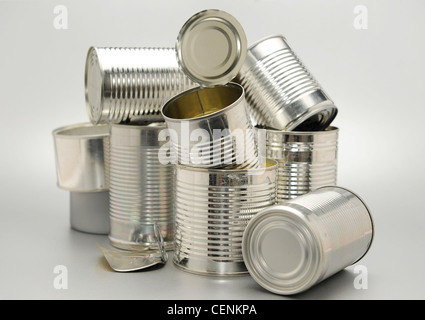 Years Of The Tin Can A still life image of a group of tinned food Stock ...
