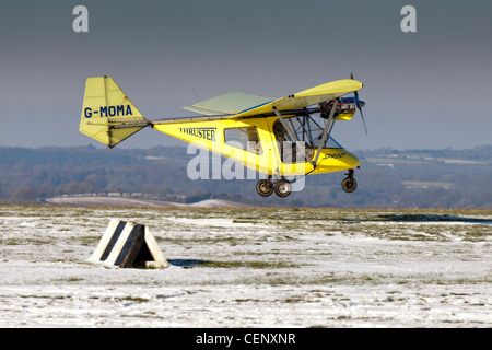 A Thruster microlight aircraft at Compton Abbas airfield in Dorset in ...