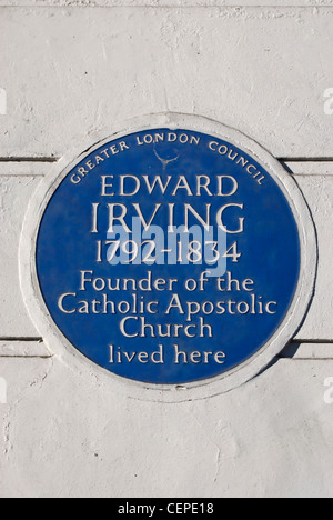 Edward Irving London Blue Plaque - Edward Irving, 1792-1834, Preacher ...
