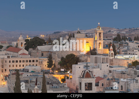 Panoramic skyline of Bethlehem at dusk , Palestine Stock Photo - Alamy