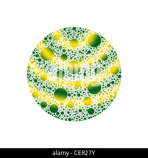 Colorful big dot with different size polka dots Stock Photo - Alamy