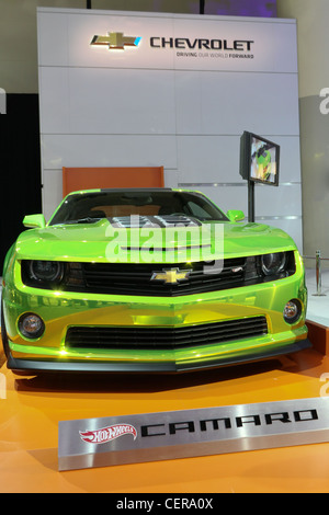 life size hot wheel camaro car model green Stock Photo - Alamy