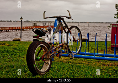 Old Rusty Bike Rack Stock Photo - Alamy