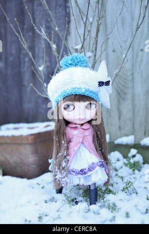 Neo Takara Blythe Doll outdoor in snow Stock Photo - Alamy