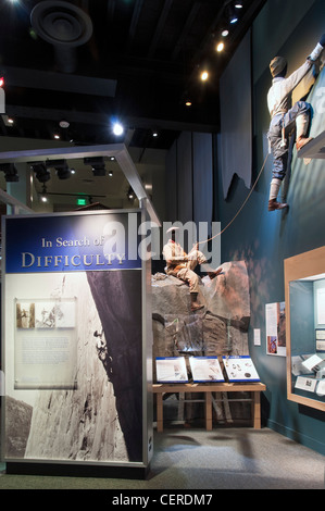 Climbing display, American Mountaineering Museum, Golden, Colorado ...
