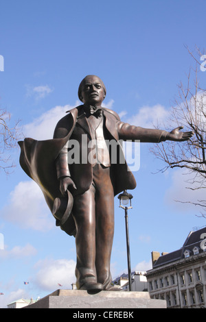 London, Westminster The statue of David Lloyd George in Parliament ...