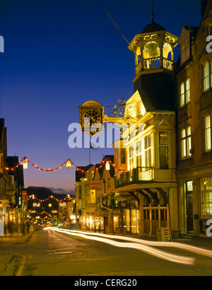 The High Street in Guildford with Christmas Lights and the famous ...