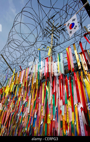 Barbed Wire Fence Imjingak Peace Park DMZ Tour North South Korea Stock ...