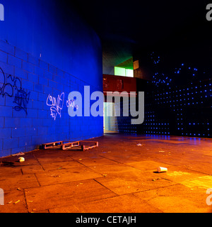 Waterloo Bridge underpass from IMAX Theatre. Waterloo Bridge is made ...